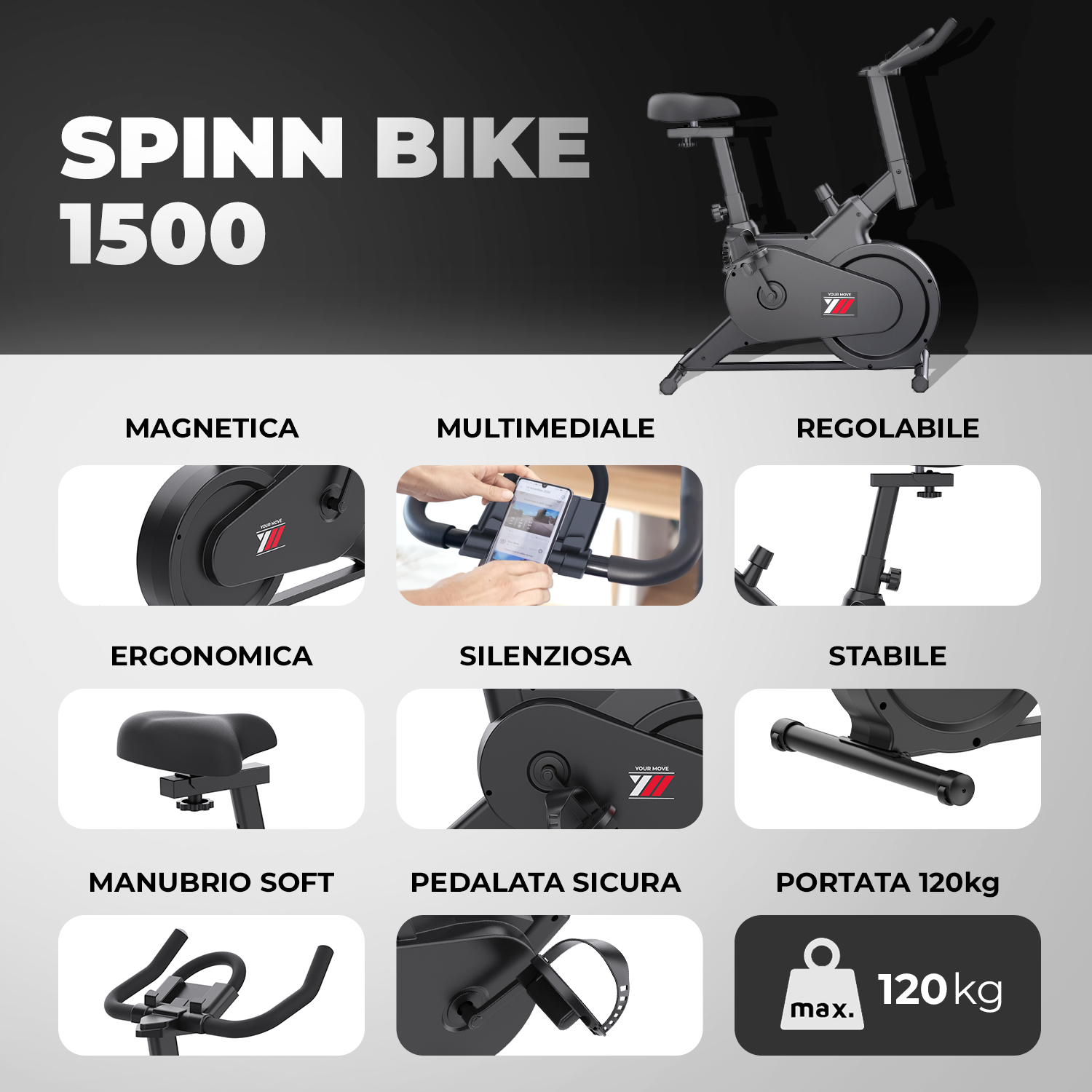 YM SPINN BIKE 1500 | Spinn Bike Magnetica | Your Move – YourMove